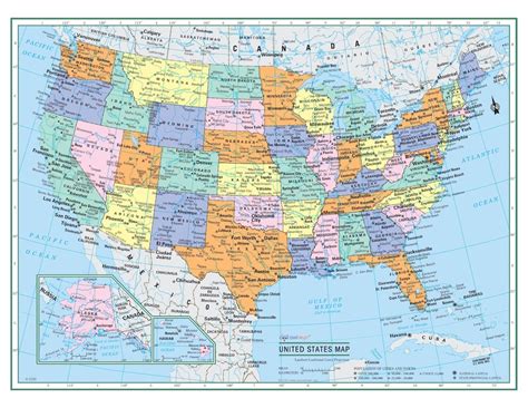 Mapa Que Muestra Las Principales Ciudades De Los Estados Unidos