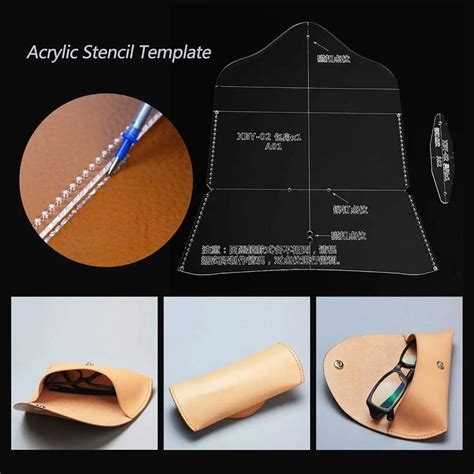 Leather Eyeglass Case Acrylic Template Leatherado Leather Supply