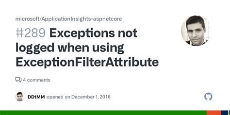 Exceptions Not Logged When Using ExceptionFilterAttribute Issue Microsoft