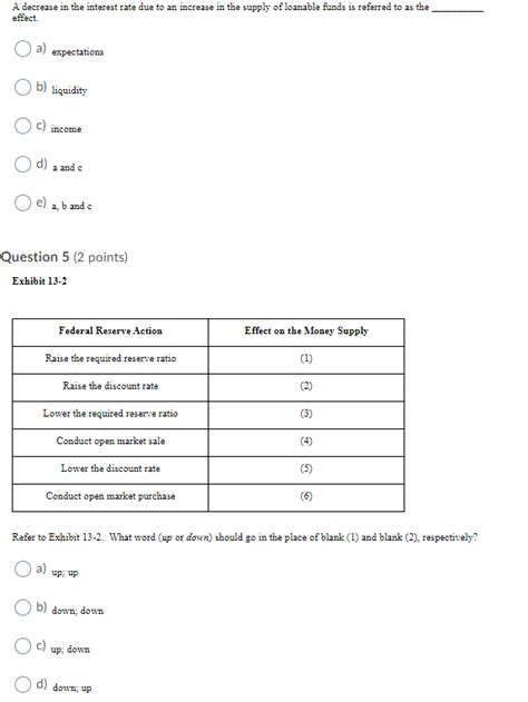 Solved A Decrease In The Interest Rate Due To An Increase In