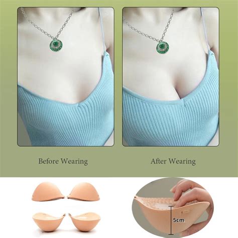 5cm加厚胸贴 Non Slip Bra Thick Pad Strapless Wirelesspush Up Silicon Bra