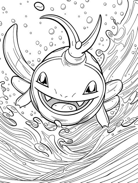 Joyful Mantine Pokemon Coloring Page Pokemon Coloring Pages