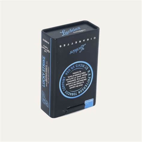 Small Rectangular Tin Container For Cigarette Packaging
