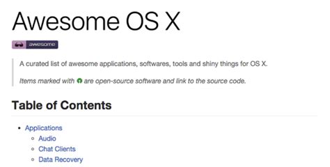 Awesome OS X オープンソース多めのOS X用厳選アプリリンク集 ソフトアンテナ