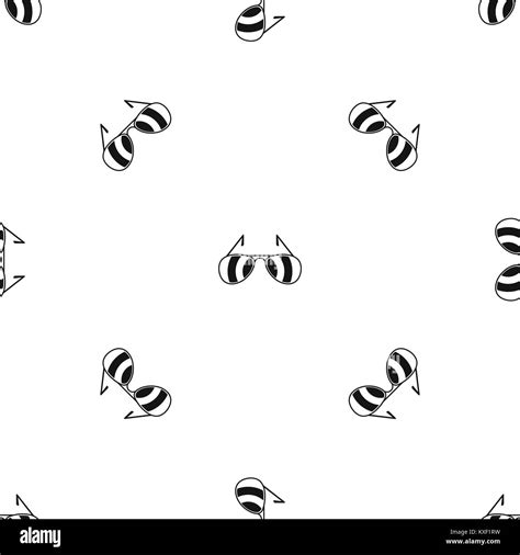 Sunglasses Pattern Seamless Black Stock Vector Image And Art Alamy