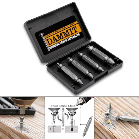 Dammit Screw Extractors Set