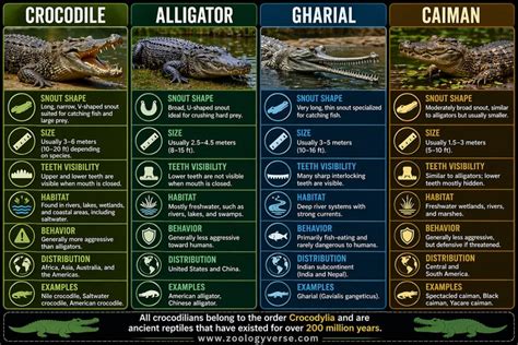 Differences Between Crocodile Vs Alligator Vs Gharial Zoologyverse