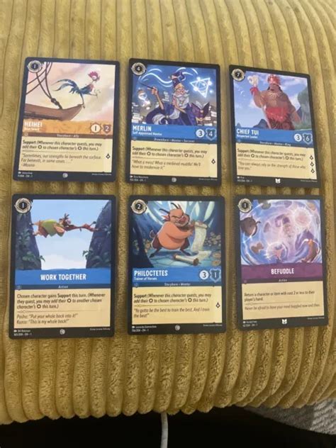 Disney Lorcana The First Chapter 1st Wave Errata Set Of 6 Befuddle Merlin Chief £65 00 Picclick Uk