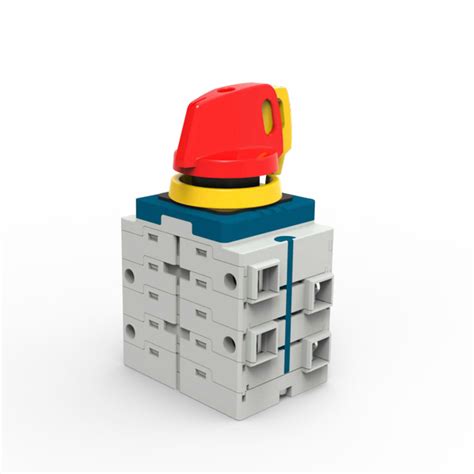 4 Poles 1000v 55a Dc Isolator Switch Hole Mounting With Lock