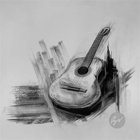How To Draw Realistic Guitar