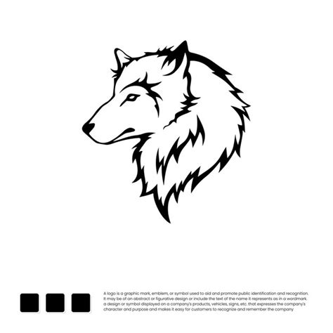 Premium Vector Wolf Outline Illustration Logo With Wolf Shape