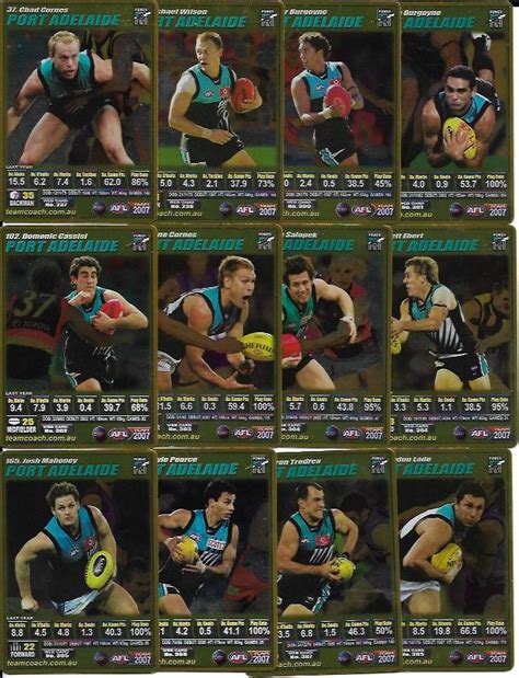 2007 Teamcoach Team Set Gold Port Adelaide Apt Collectables