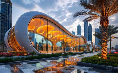 The Futuristic Building Is Located In The Heart Of Dubai Uae 46369552