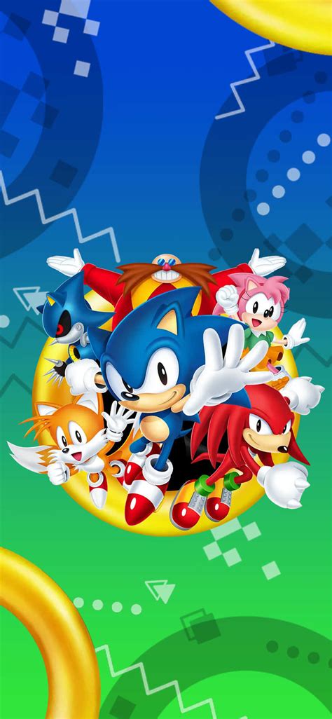 Download Classic Sonic The Hedgehog In Action Wallpaper