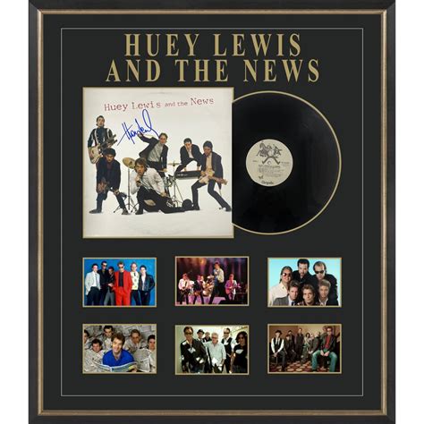 Music Huey Lewis Huey Lewis And The News Signed And Framed Album Cover Jsa Coa Taylormade