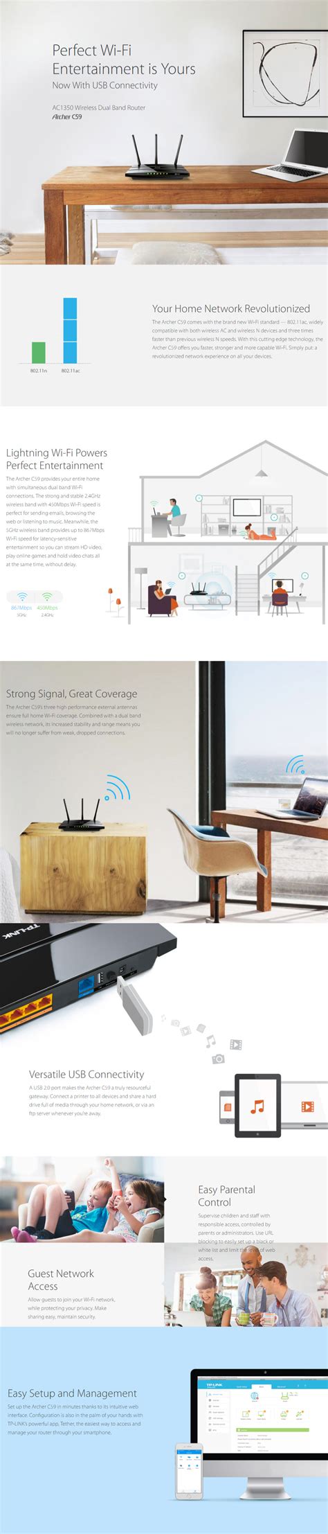 Buy TP Link Archer C AC Wireless Dual Band Router TL ARCHER C PC Case Gear Australia