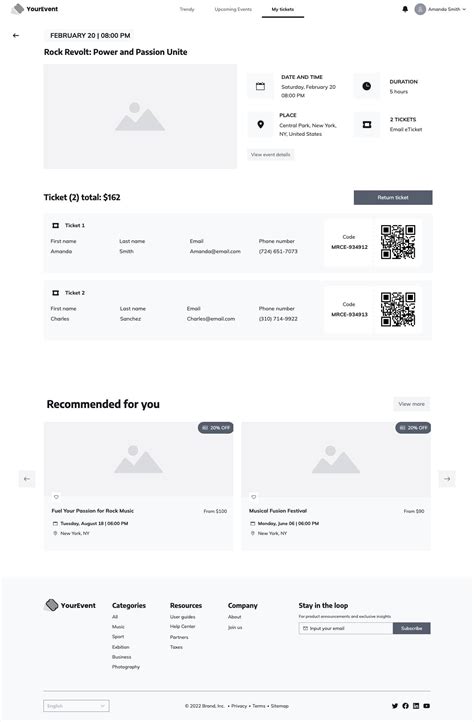Event Management Website Wireframe Template Visily