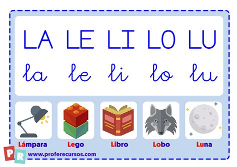 Palabras Con La Le Li Lo Lu