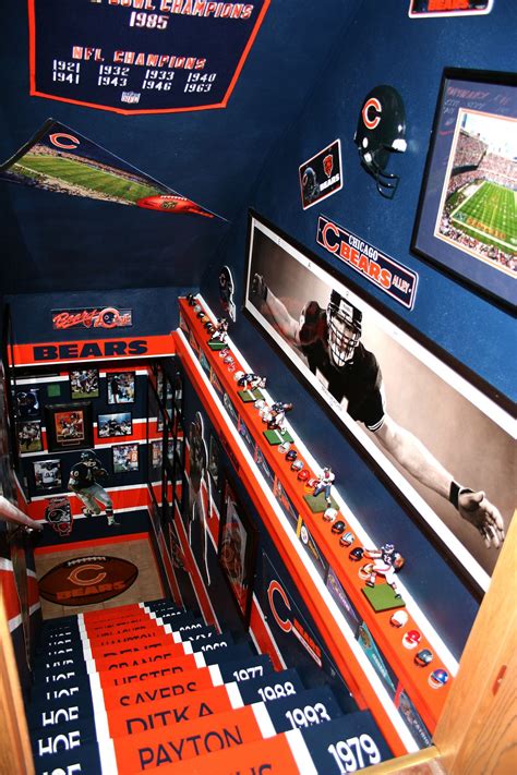 Chicago Bears Man Cave Decor Inspiration Sports Themed Home Bar Decor