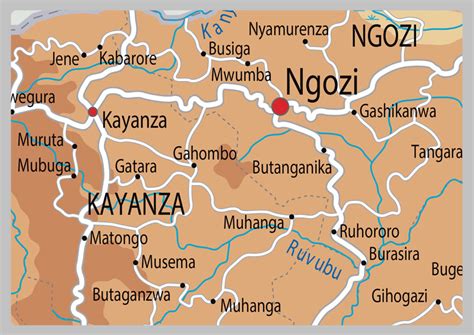 Physical Map Of Burundi The Oxford Collection I Love Maps