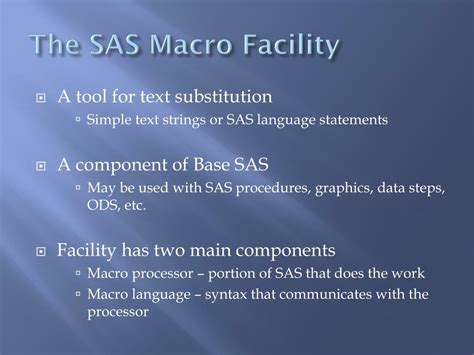 Ppt Sas Macros Powerpoint Presentation Free Download Id2558381