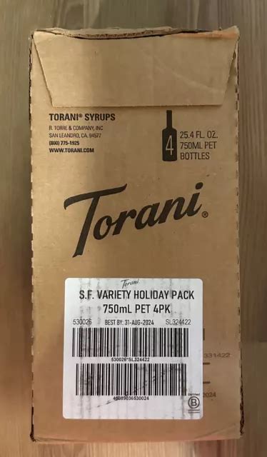 Torani Sugar Free Syrup Holiday Variety Pack 254 Oz Pack Of 4 £2406
