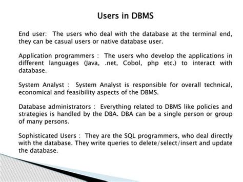Chapter 1 Introduction To Database Management Systems Pptx