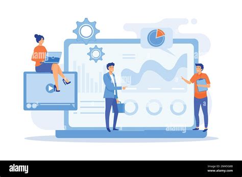 Data Analysis Business Analytics Smm Strategy Analysts Team Working Social Media Dashboard