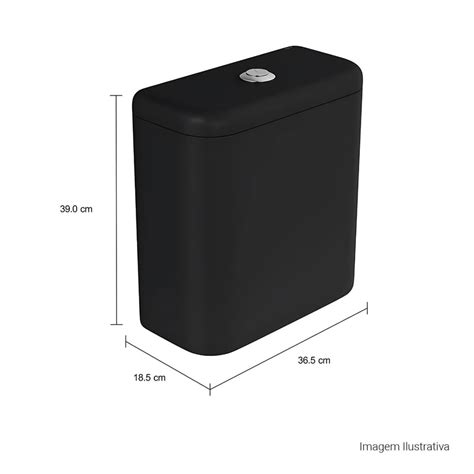 Caixa Acoplada Deca Dual Flux Carrara Nuova Ebano Fosco Cd11 Em