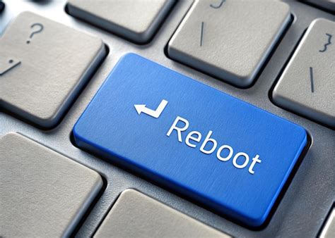 Keyboard Reboot Button Representing The Concept Of Restarting