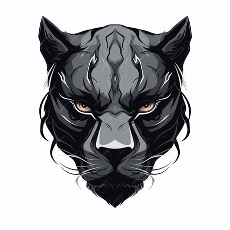 Premium Photo A Black Panthers Face Is Shown In This Illustration