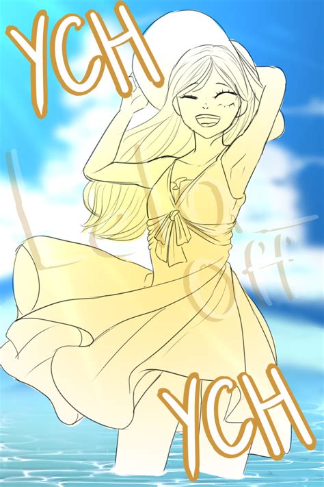 Ych~beach Girl👗🐬🌴 Ych Commishes