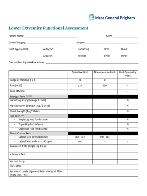 Functional Movement Assessment Lower Extremity Pdf Knee