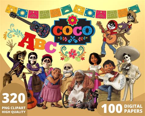 Coco Clipart Png Miguel Rivera Coco Alphabet Coco Birthday Etsy