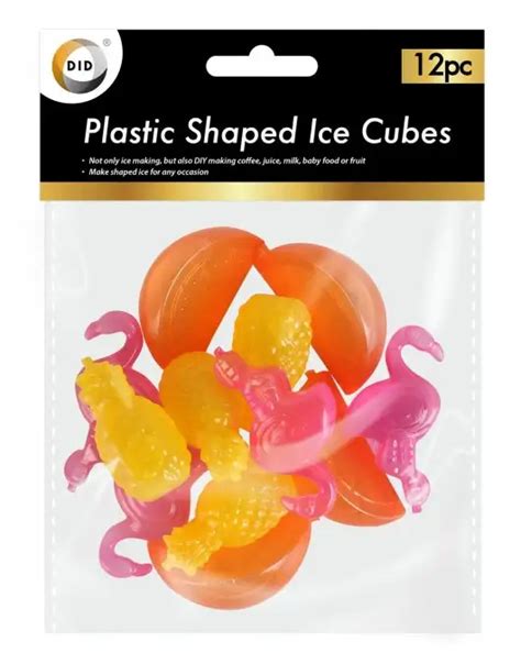 12pc Plastic Shaped Ice Cubes Bargain Wholesalers