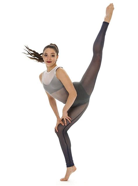 Ombre Mesh Unitard Contemporary Dance Poses Dance Costumes
