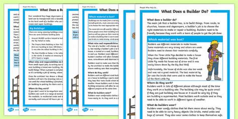 Editable What Does A Builder Do Differentiated Fact File