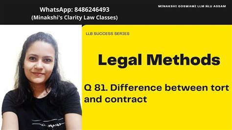 Difference Between Tort And Contract Kslu Legal Methods 1 St Semester