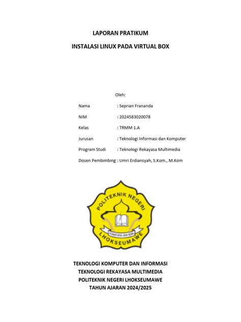 Laporan Pratikum Seprian Frananda Instalasi Liux Os Pada Virtual Box Pdf