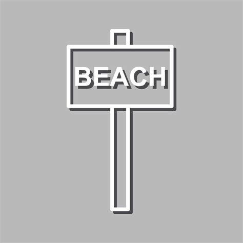Beach Sign Vector Icon 20282737 Vector Art At Vecteezy