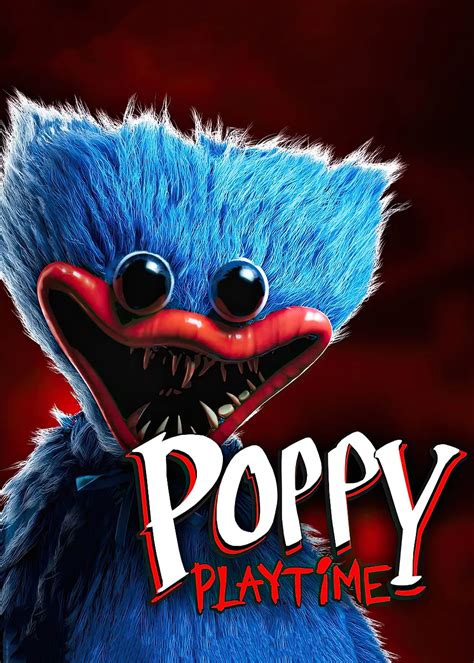 Poppy Playtime Huggy Wuggy Character Poster Picture Metal Print