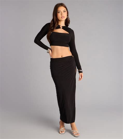 Windsor Cool Girl O Ring Cutout Crop Top Liberty Center