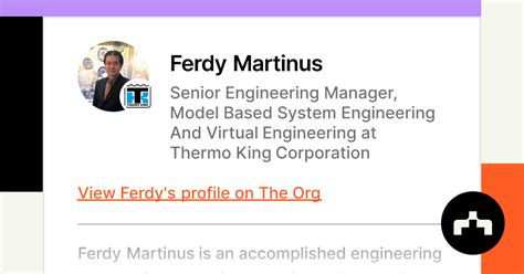Ferdy Martinus Senior Engineering Manager Model Based System