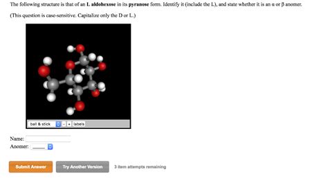 Solved The Following Structure Is That Of An L Aldohexose In