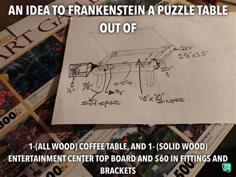 Frankenstein Puzzle Table Handmade Crafts Howto Diy Puzzle Table