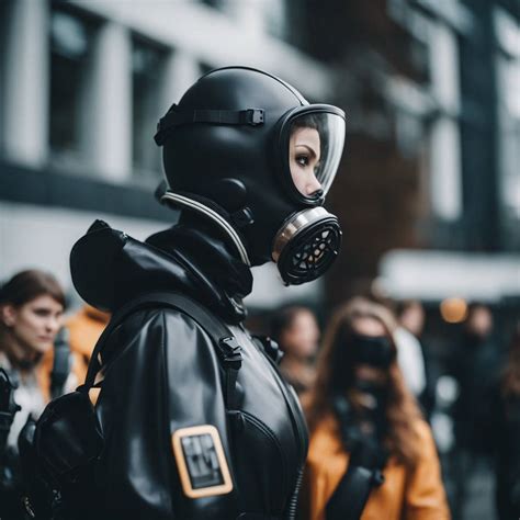 Cute Girl In A Thick Rubber Suit With Gasmask And By Masklover2001 On