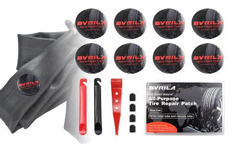 Bvrila Kit De Parches De Reparación De Pinchazos De Neumáticos De Bicicleta Sin