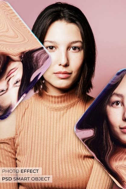 Free Psd Distorted Shapes Photo Effect