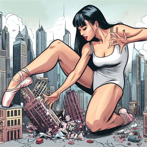Ai Art Asian Ballet Giantess Smashes City By Giantessjapan On Deviantart