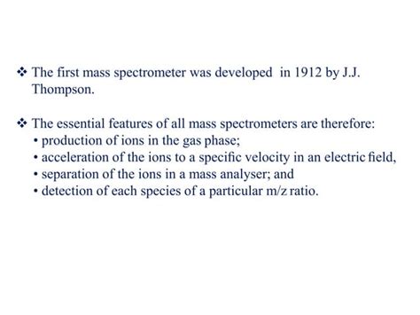 Basic Principles Of Mass Spectrometryppt